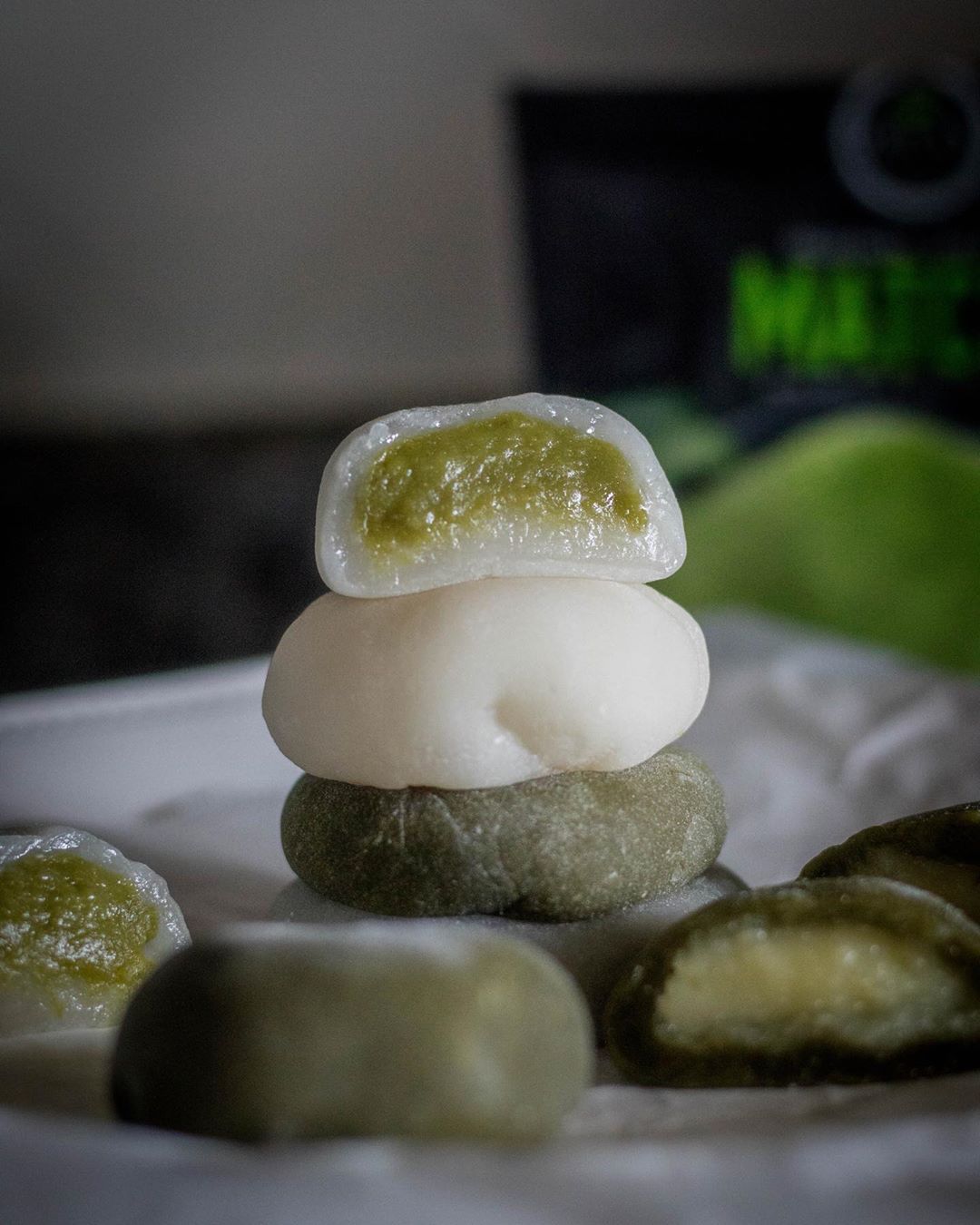 Matcha Mung Bean Mochi Balls