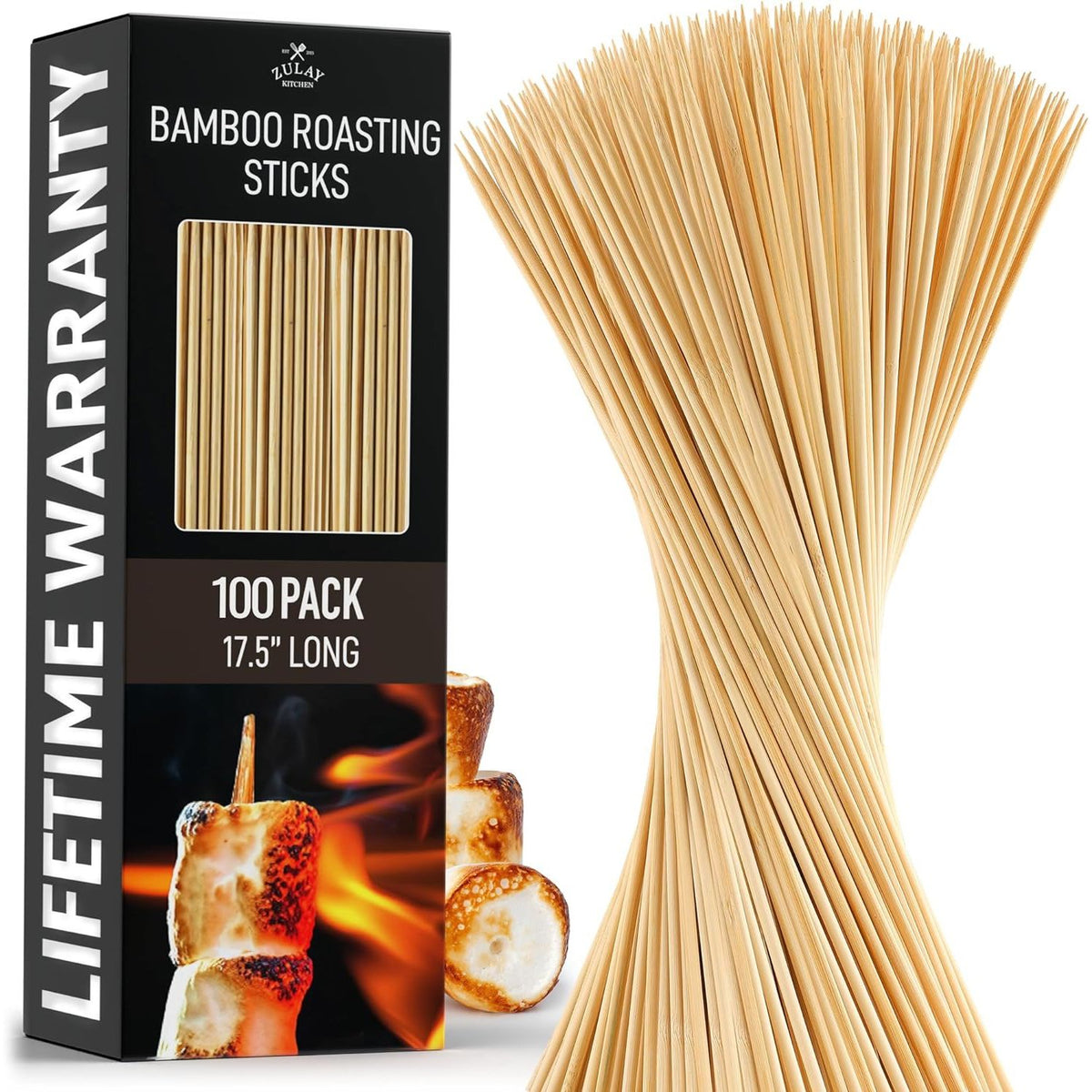 Extra Long Bamboo Roasting Sticks | Zulay Kitchen