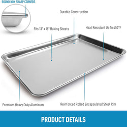 Aluminum Baking Pan - Half Sheet (13" x 18") | Zulay Kitchen