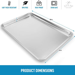 Aluminum Baking Pan - Half Sheet (13" x 18") | Zulay Kitchen