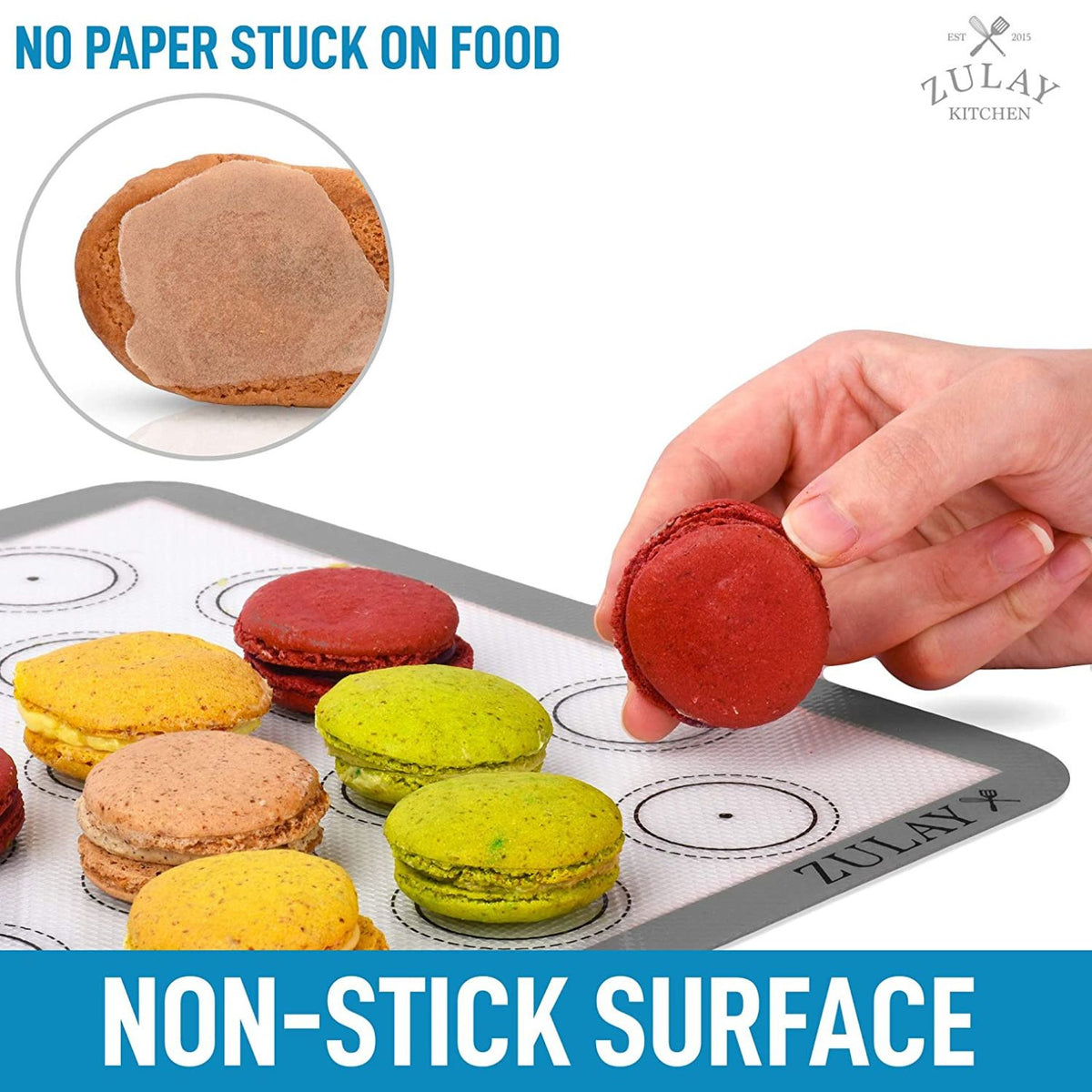 Macaron Silicone Baking Mats - 4 Piece Set | Zulay Kitchen