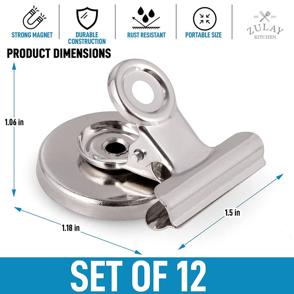 Magnetic Clips for Refrigerator with Notepad (Set of 12) Online | Zulay ...