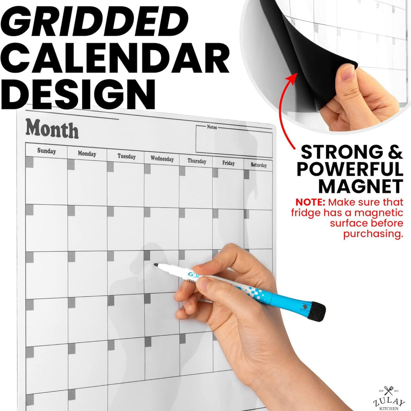Magnetic Calendar Whiteboard Kit