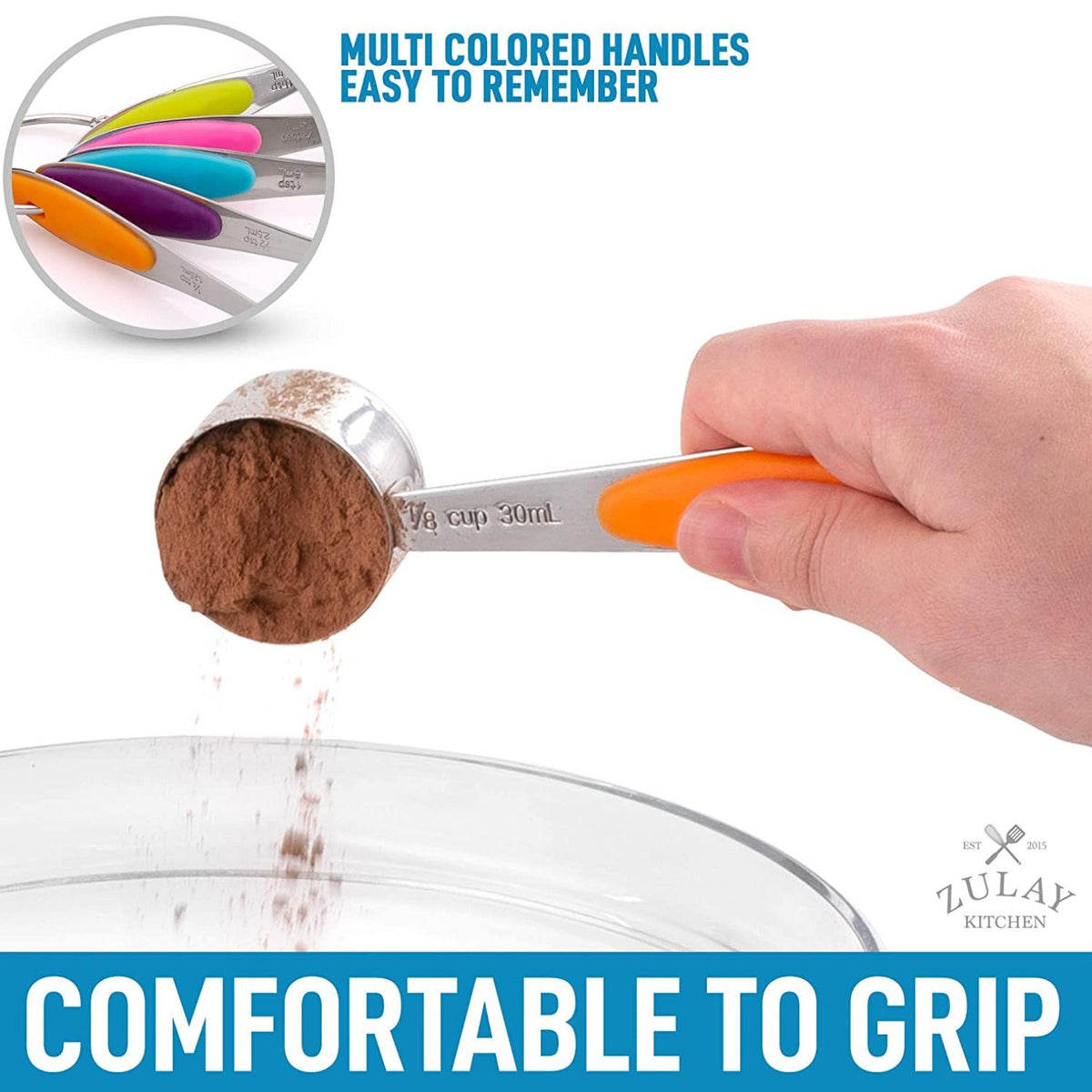 Measuring Cups and Spoon (Multicolored) - 10 piece Set Online | Zulay ...