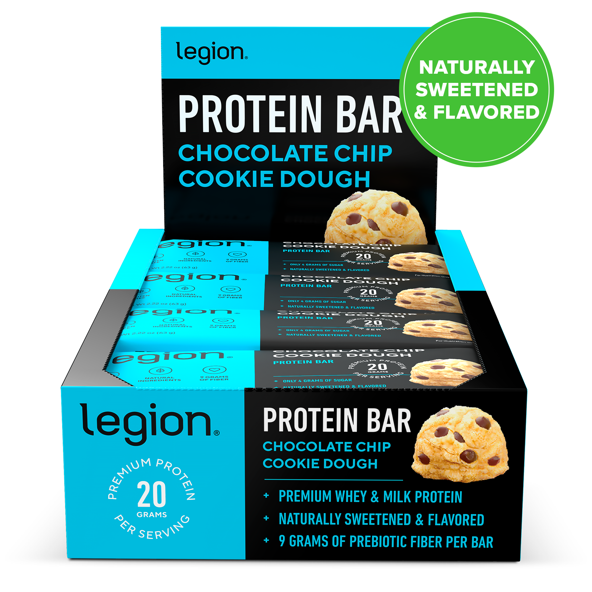 Protein Bars Natural High-Protein Bars - Box of 12 by Legion Supplemen
