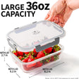 Snap Lock Glass Food Containers | Zulay Kitchen