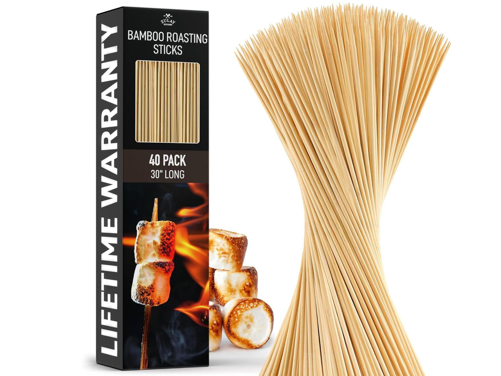 Extra Long Bamboo Roasting Sticks | Zulay Kitchen
