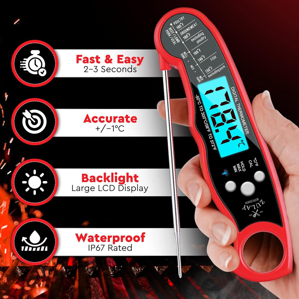 Digital Food Thermometer for Cooking & Grilling